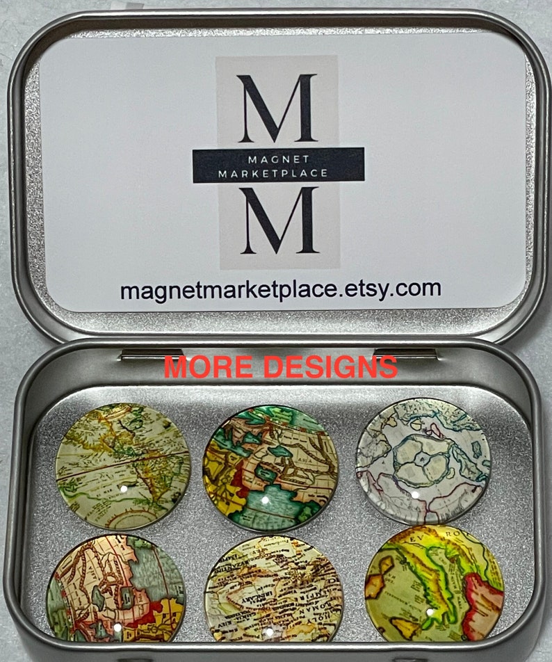 World Map Magnets Map Gifts Map Art Globe Magnets Travel Magnets Travel ...