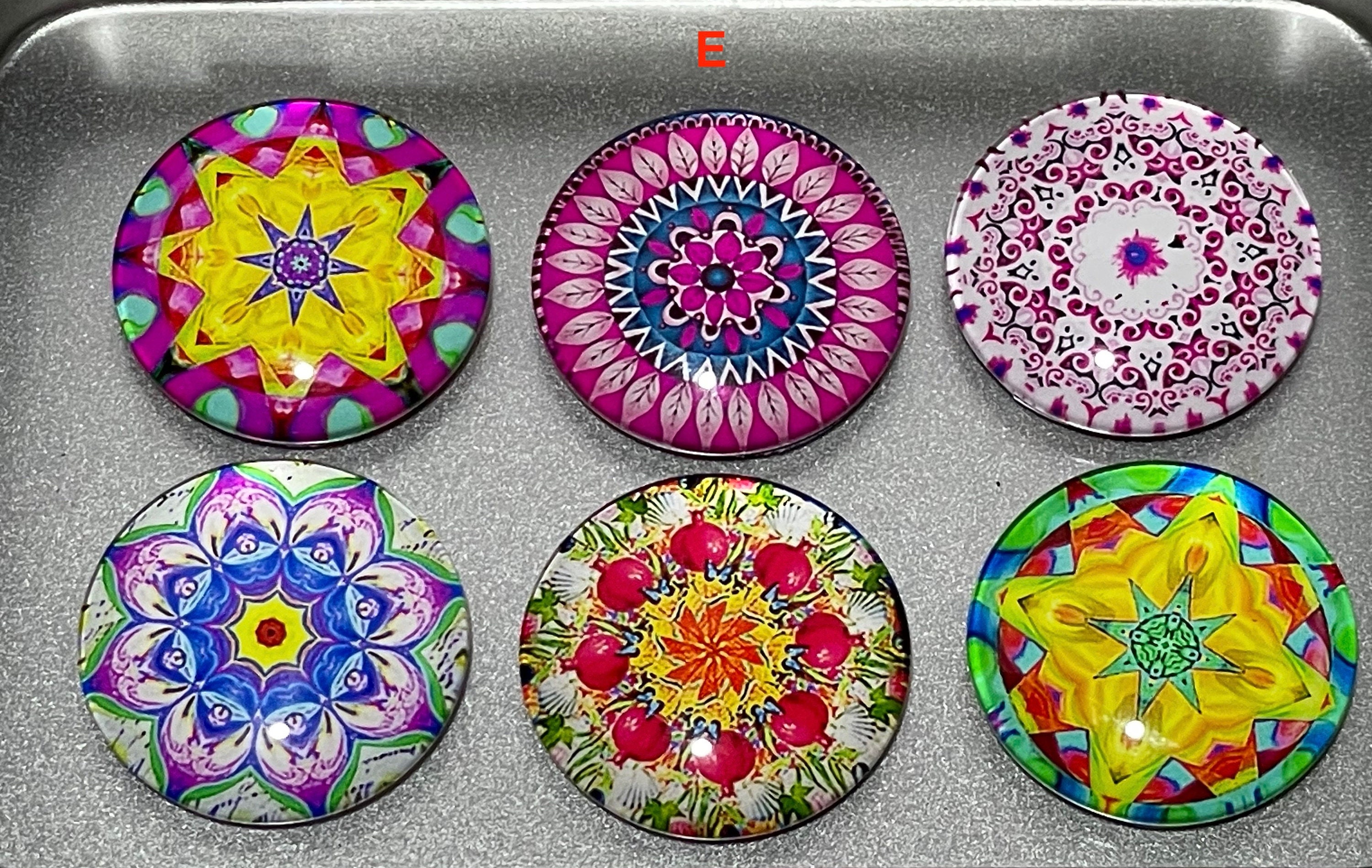 Mandala Decoration Magnets Mandala Art Magnet Set Mandala - Etsy