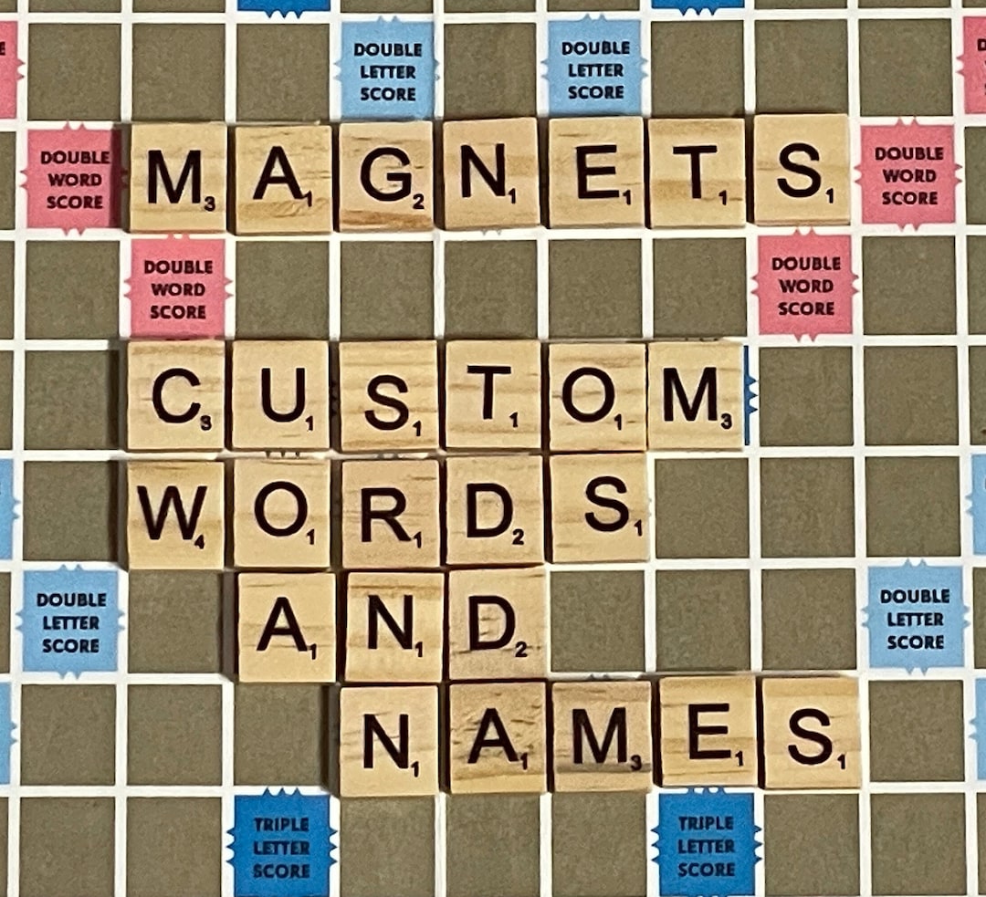 Custom Scrabble Words & Names Magnets | Custom Scrabble Magnets | Wood ...