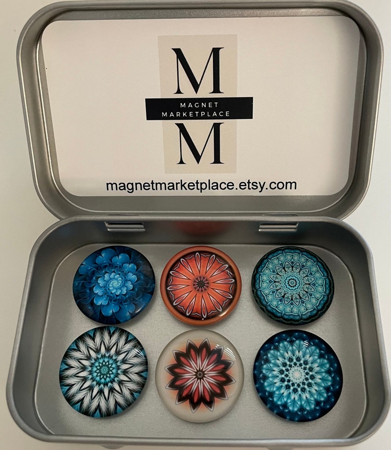 Mandala Decoration Magnets | Mandala Magnet Set | Fridge Magnets ...