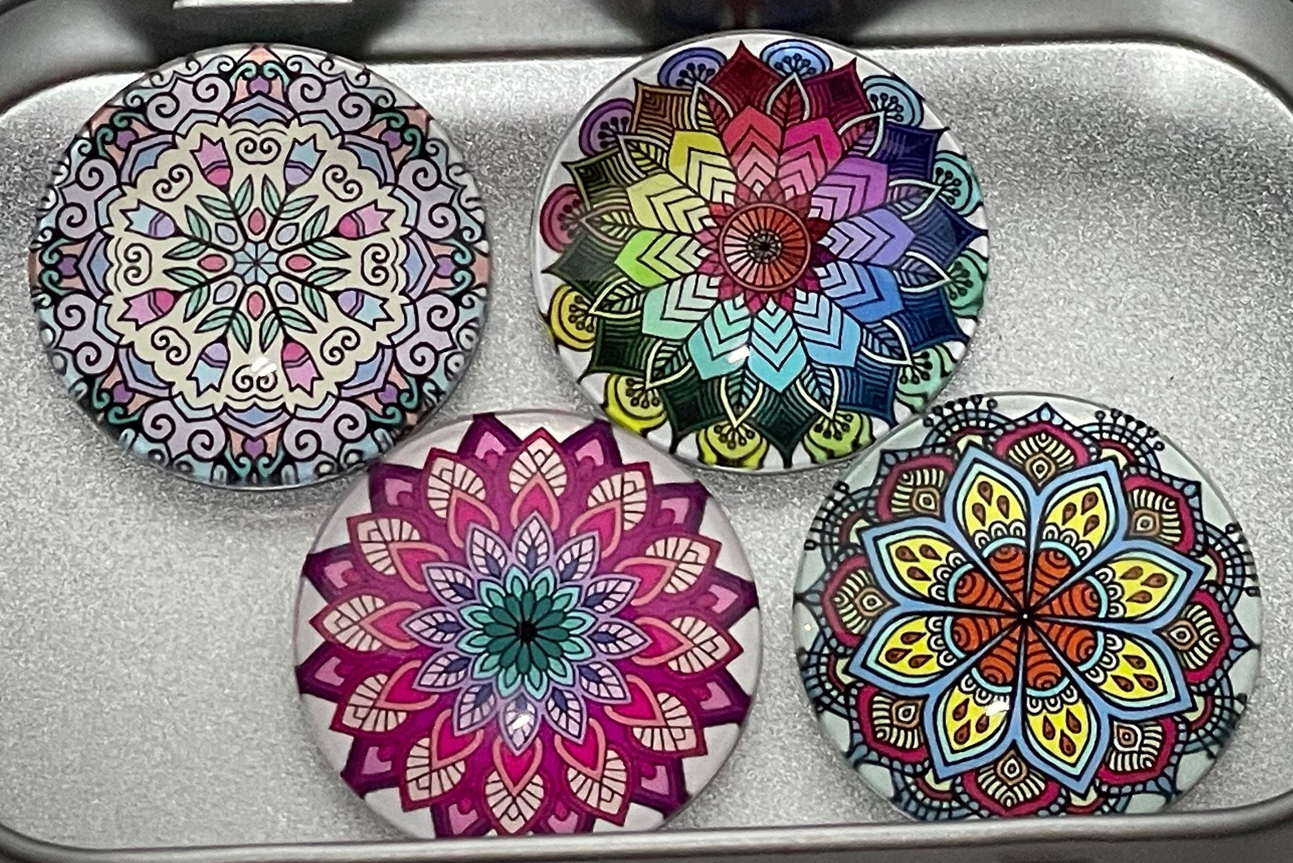 Mandala Art Magnets | Mandala Decoration Magnets | Gift for Friend ...