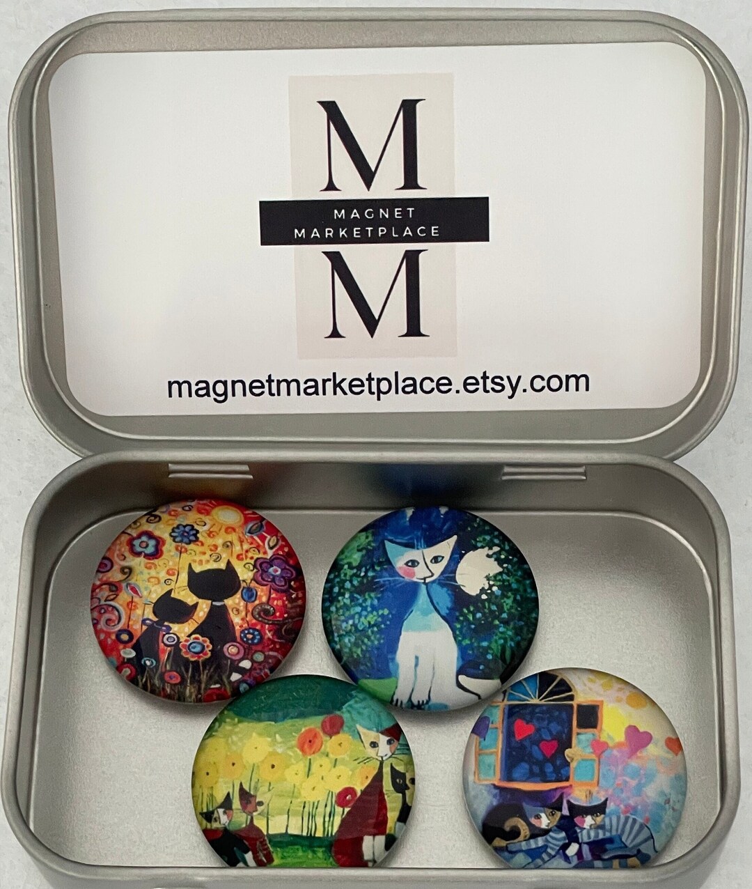 Cat Magnets | Cat Gift | Black Cat Magnets | Cat Lover Gift | Cat Lady ...