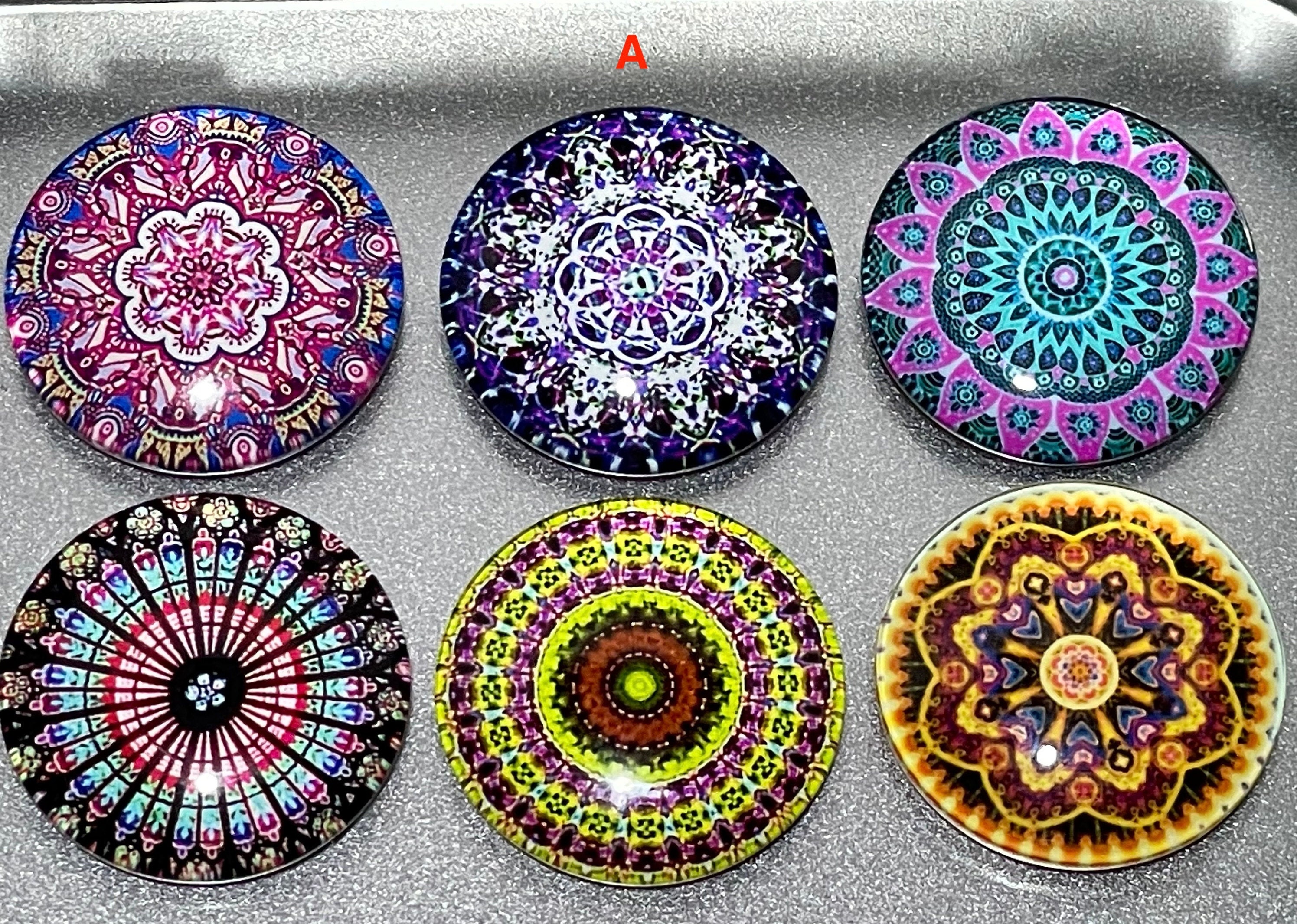 Mandala Decoration Magnets Mandala Art Magnet Set Mandala Floral ...