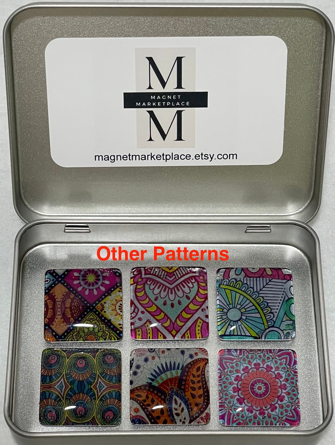 Paisley Print Magnet Set Mandala Decoration Magnets Floral Refrigerator ...