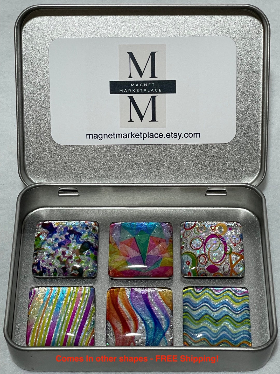 Holographic Magnet Set | Iridescent Magnet Set | Unique Gift Idea ...