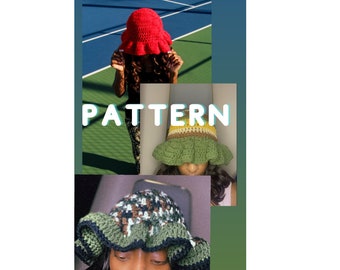 Easy Ruffle Crochet Bucket Hat Pattern Beginner Friendly PDF FILE ...