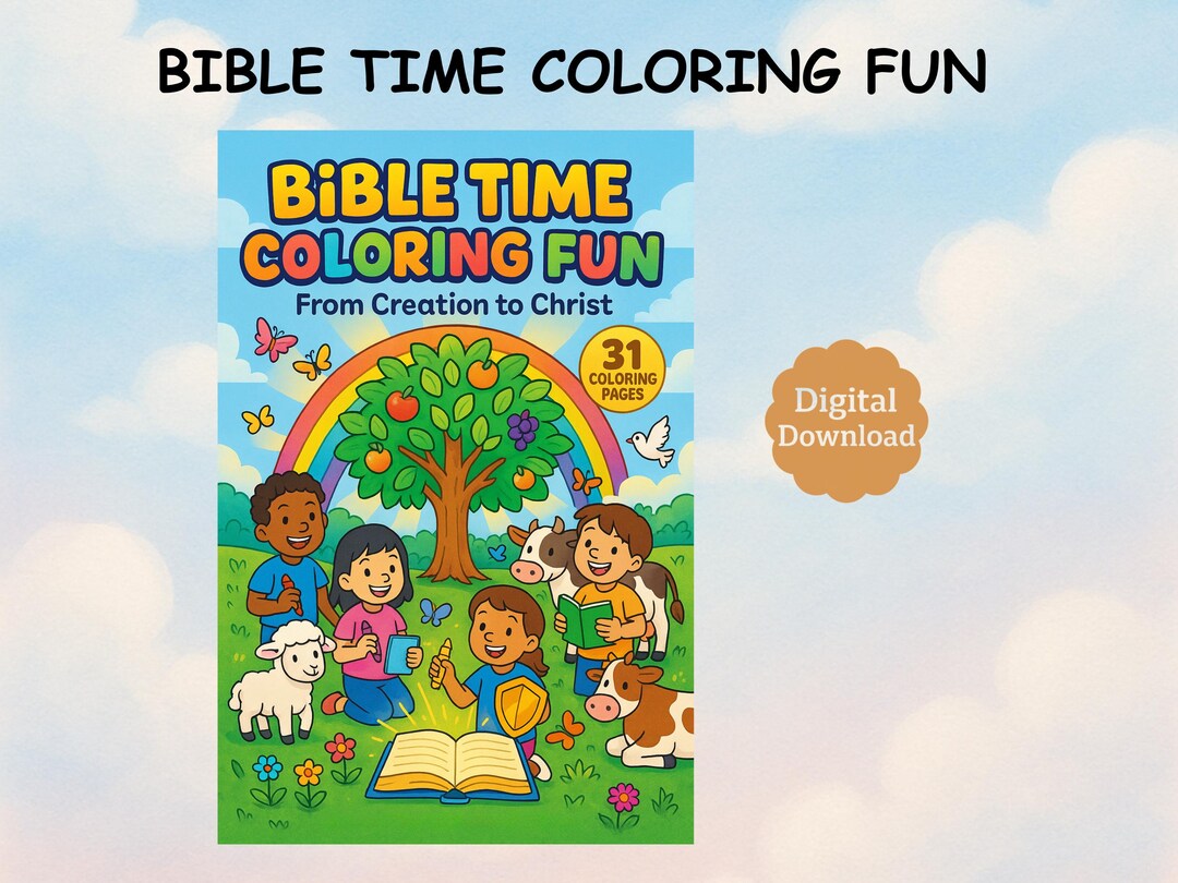 Bible Coloring Book for Kids | Christian Kids Activity | Sunday School ...