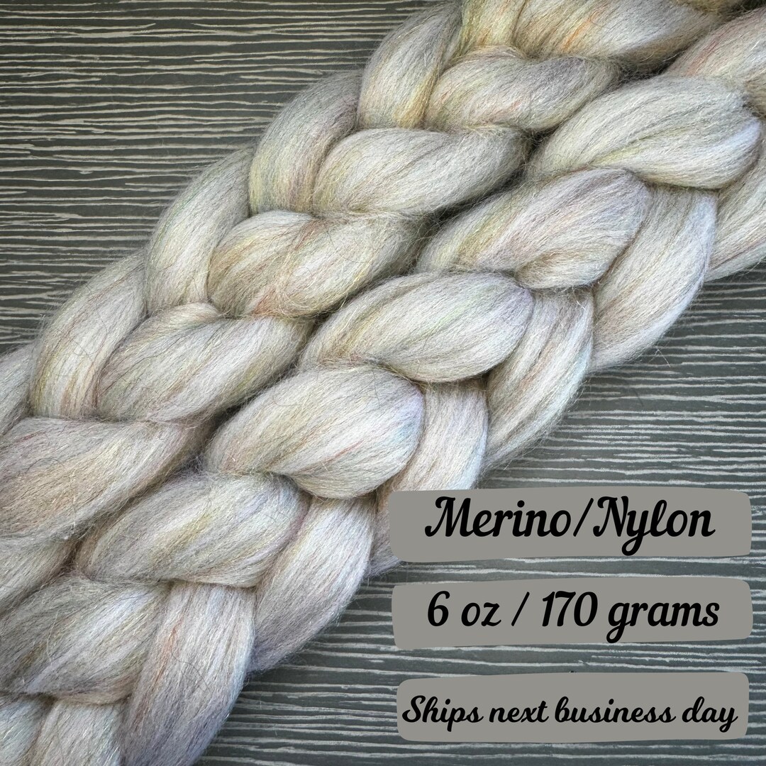 Glitzy Lightning Merino Fiber Braid for Spinning Nylon Fiber for ...