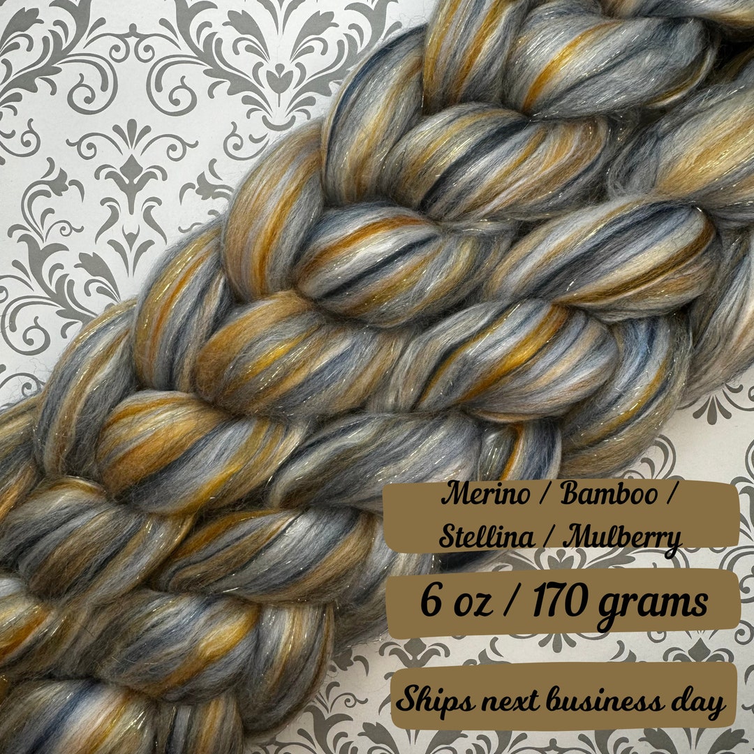 Toasted Blueberry Muffin Merino Bamboo Stellina Mulberry Silk Combed ...