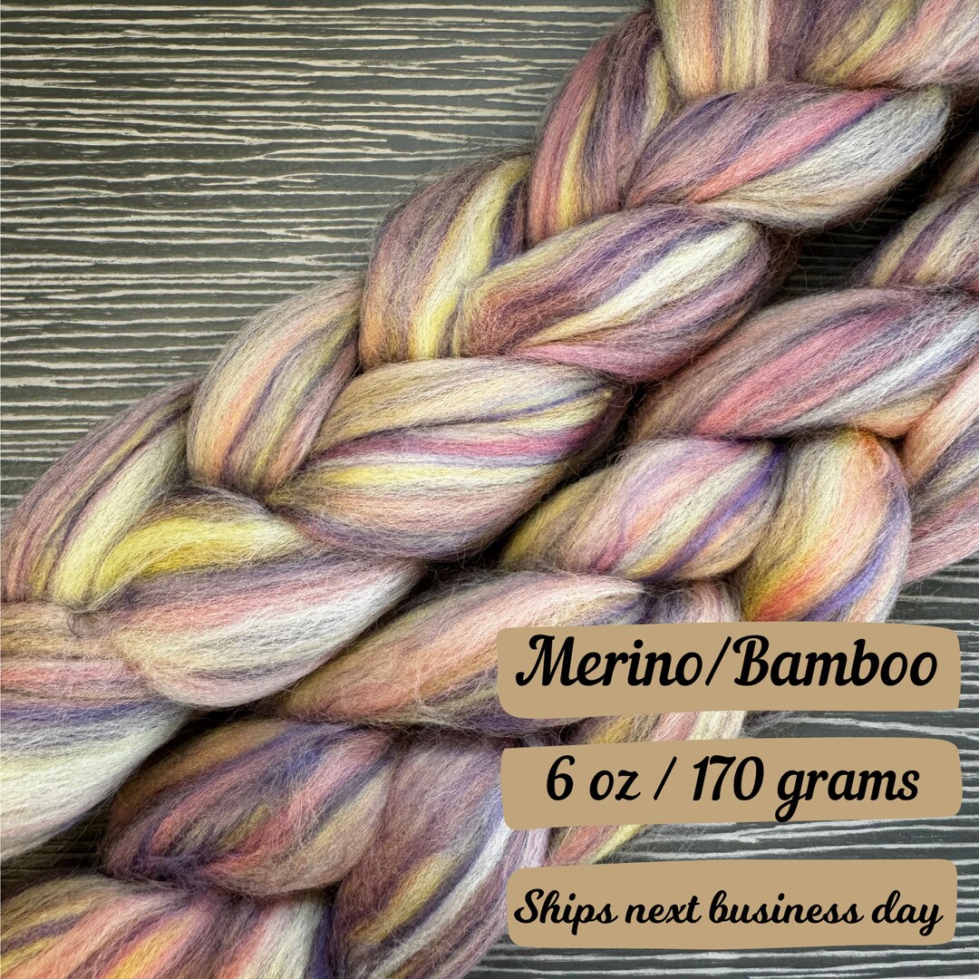 Tulip Fields Combed Top Merino Fiber Spinning Fiber Wool Roving Gift ...