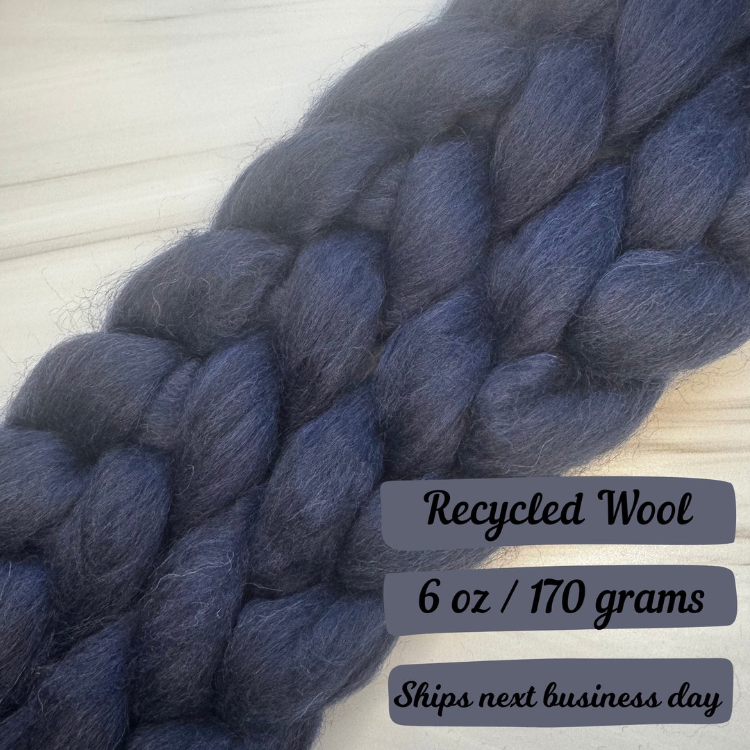 Speckle Prussian Blue Recycled Wool and Other Recycled Fiber Eco ...