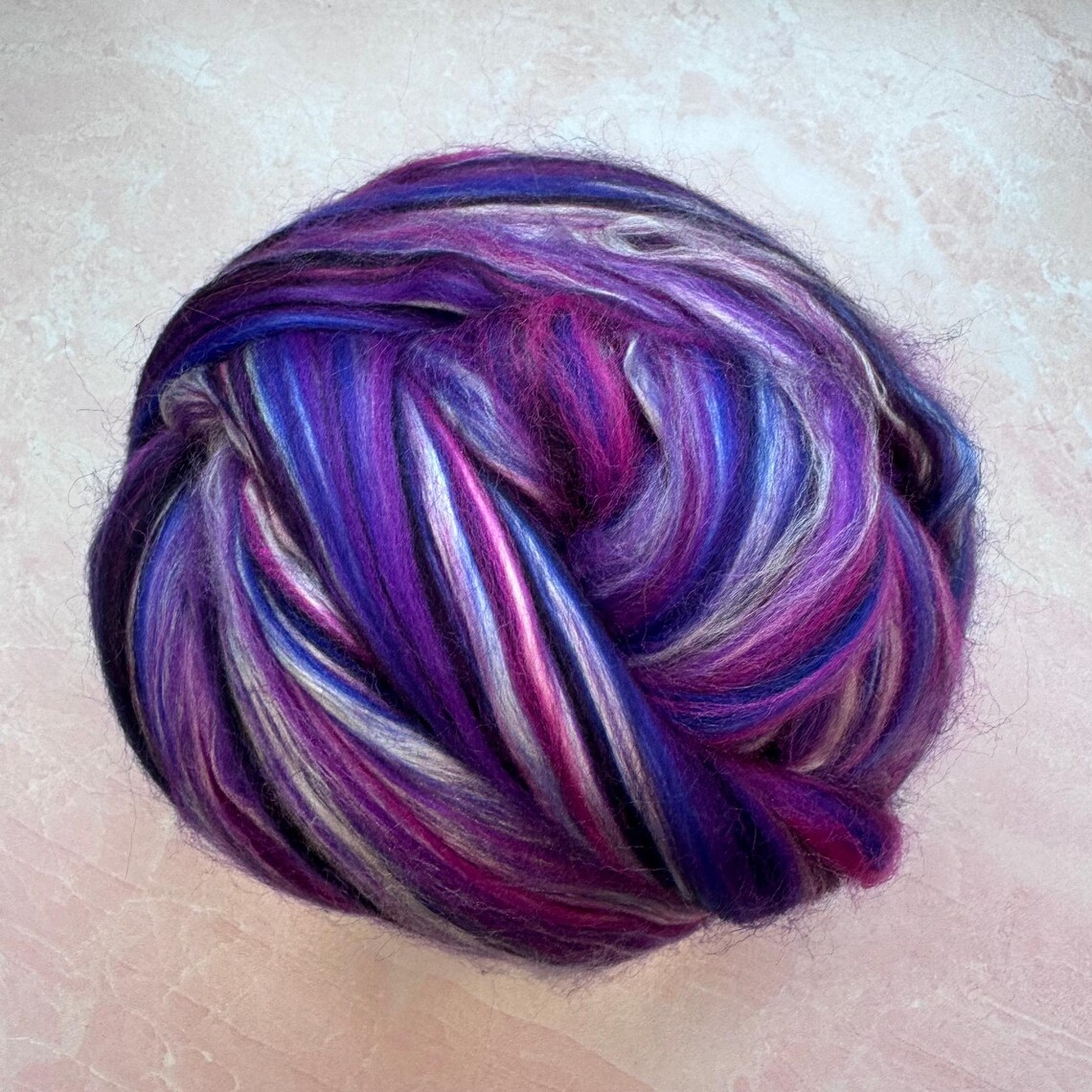 Electro Lights Merino Mulberry Silk Blend Dyed Combed Top Fiber Braid ...