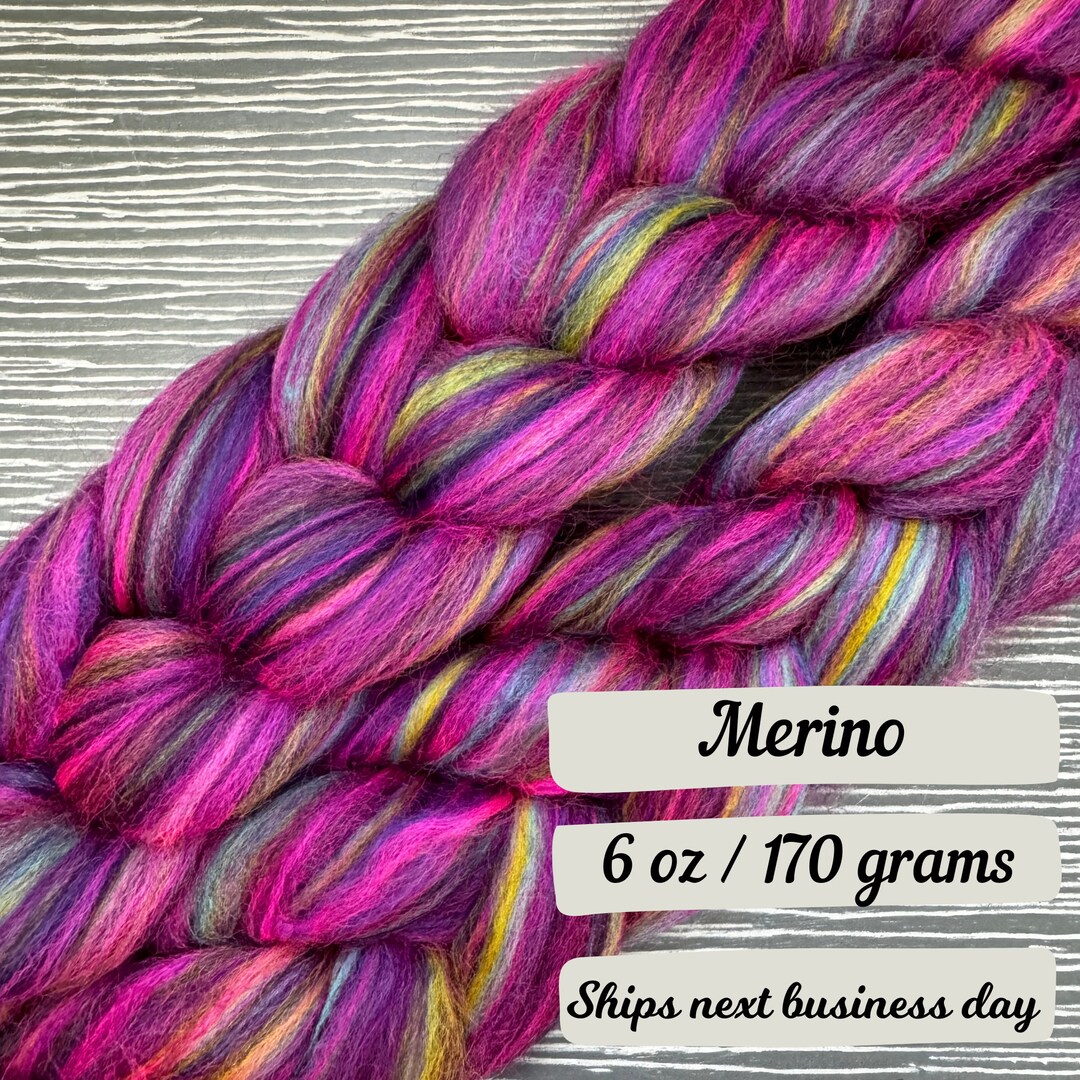 Festival Combed Top Merino Fiber Spinning Fiber Wool Roving Gift for ...