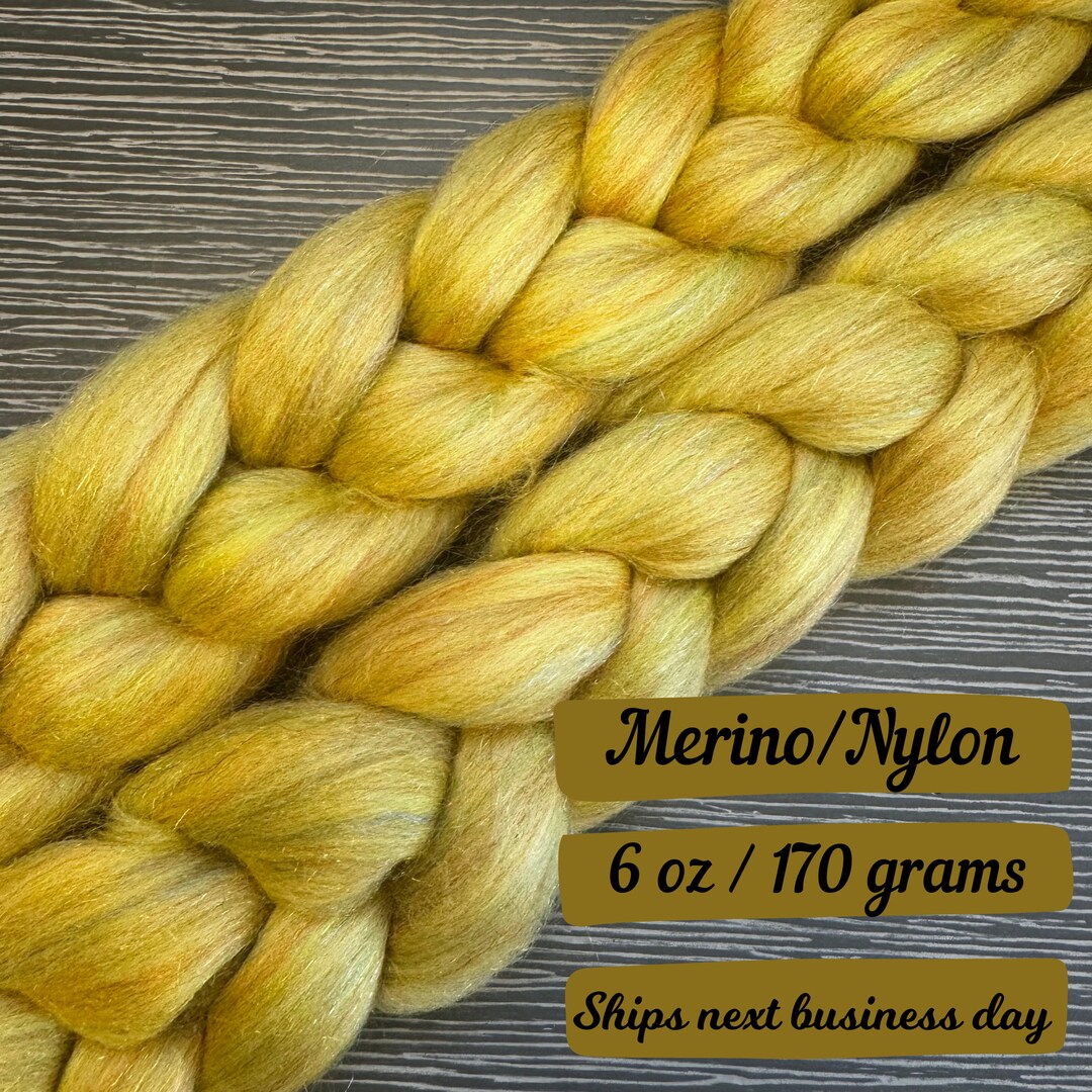 Glitzy Catkin Merino Fiber Braid for Spinning Nylon Fiber for Spinner ...