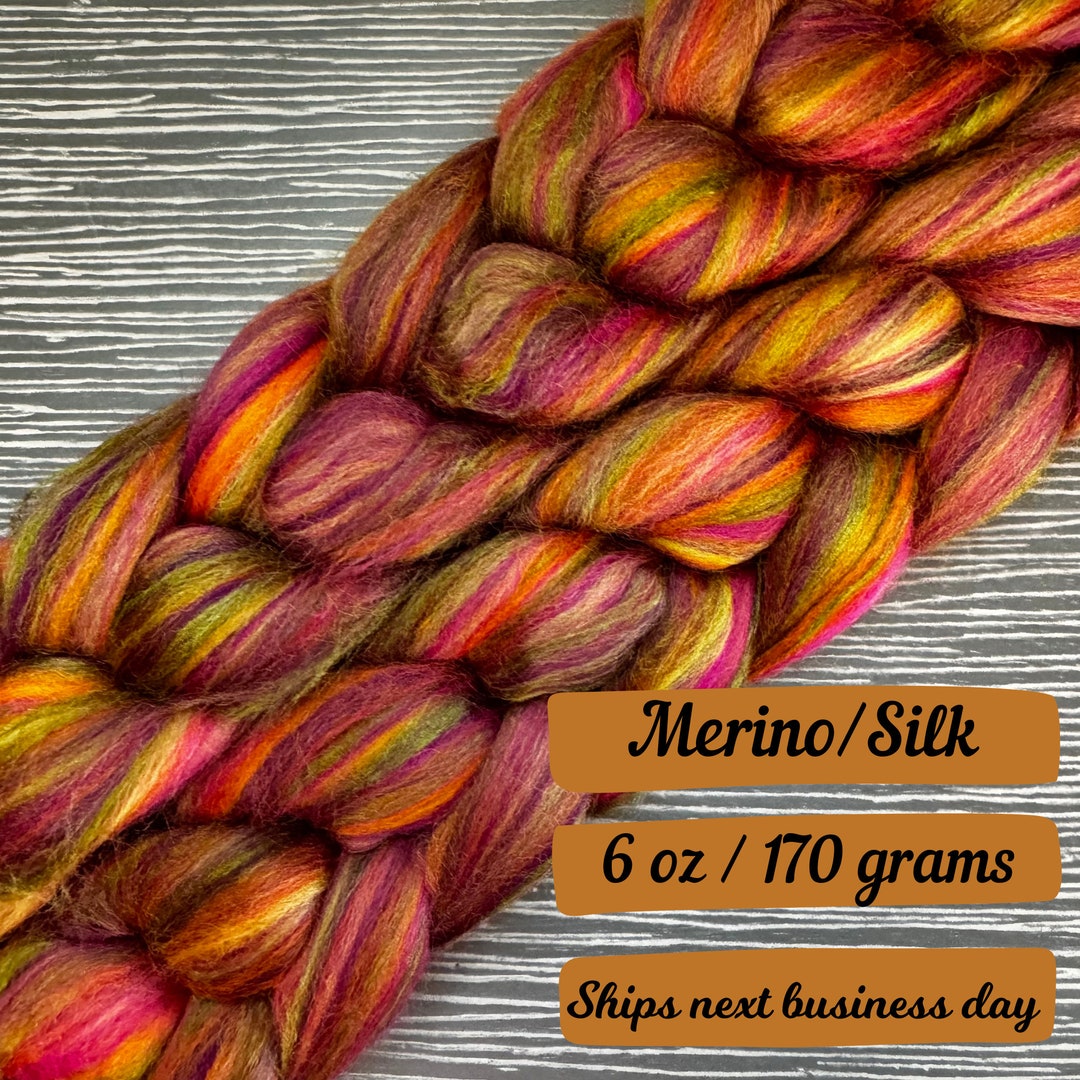 Rose Garden Combed Top Merino Fiber Spinning Fiber Wool Roving Gift for ...