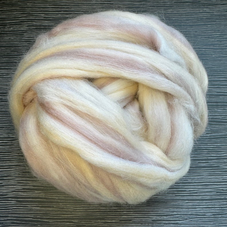 Cream Custom Blend Combed Top Merino Fiber Spinning Fiber Wool Roving ...