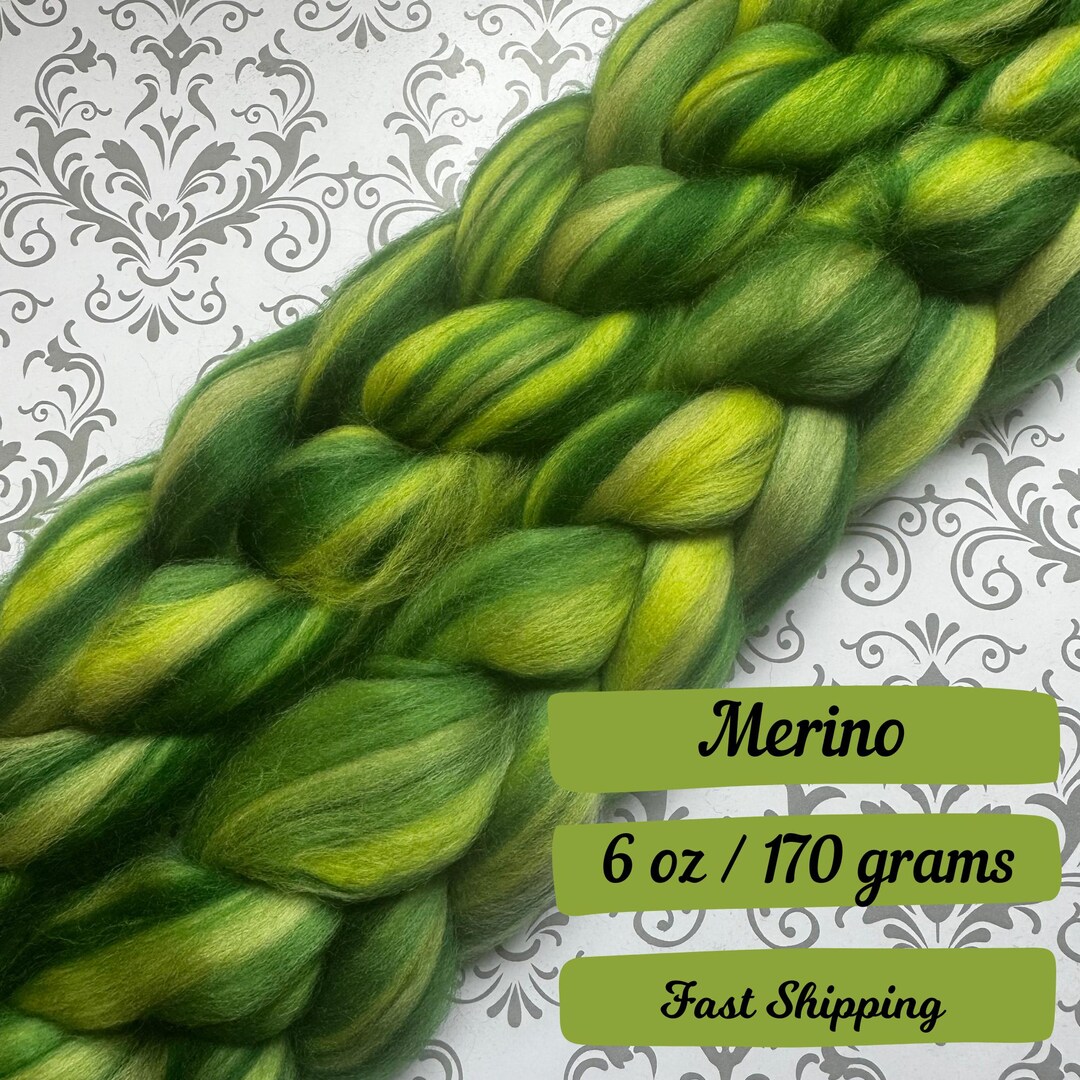 Cloverfield Combed Top Merino Fiber Spinning Fiber Wool Roving Gift for ...