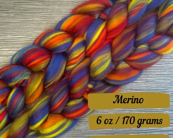 Oceana Combed Top Merino Fiber Spinning Fiber Wool Roving Gift for ...
