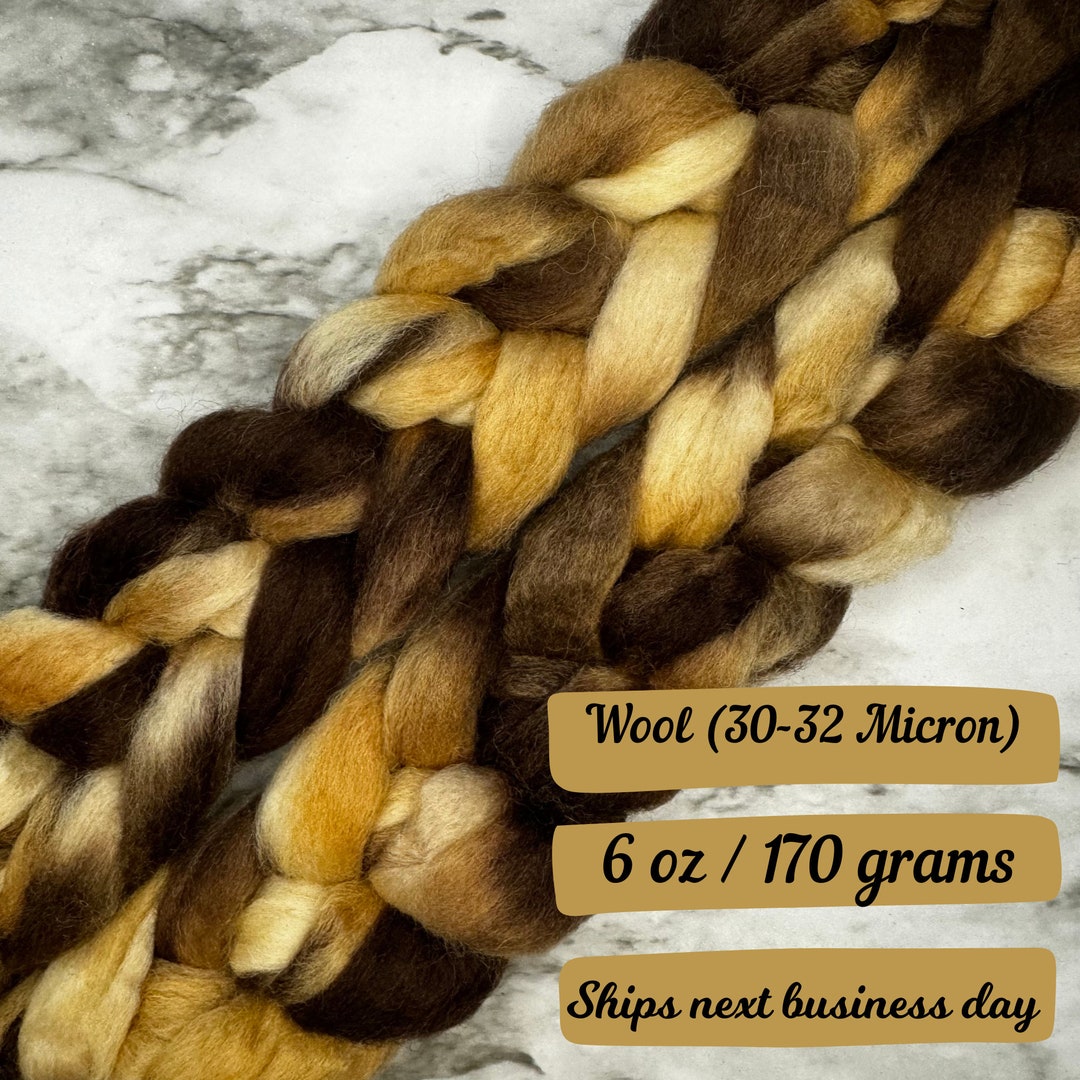 Mars Combed Top Wool Fiber Spinning Fiber Wool Roving Gift for Knitter ...