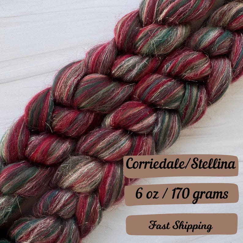 Garland Corriedale Stellina Fiber Blend Dyed Combed Top Fiber Braid ...