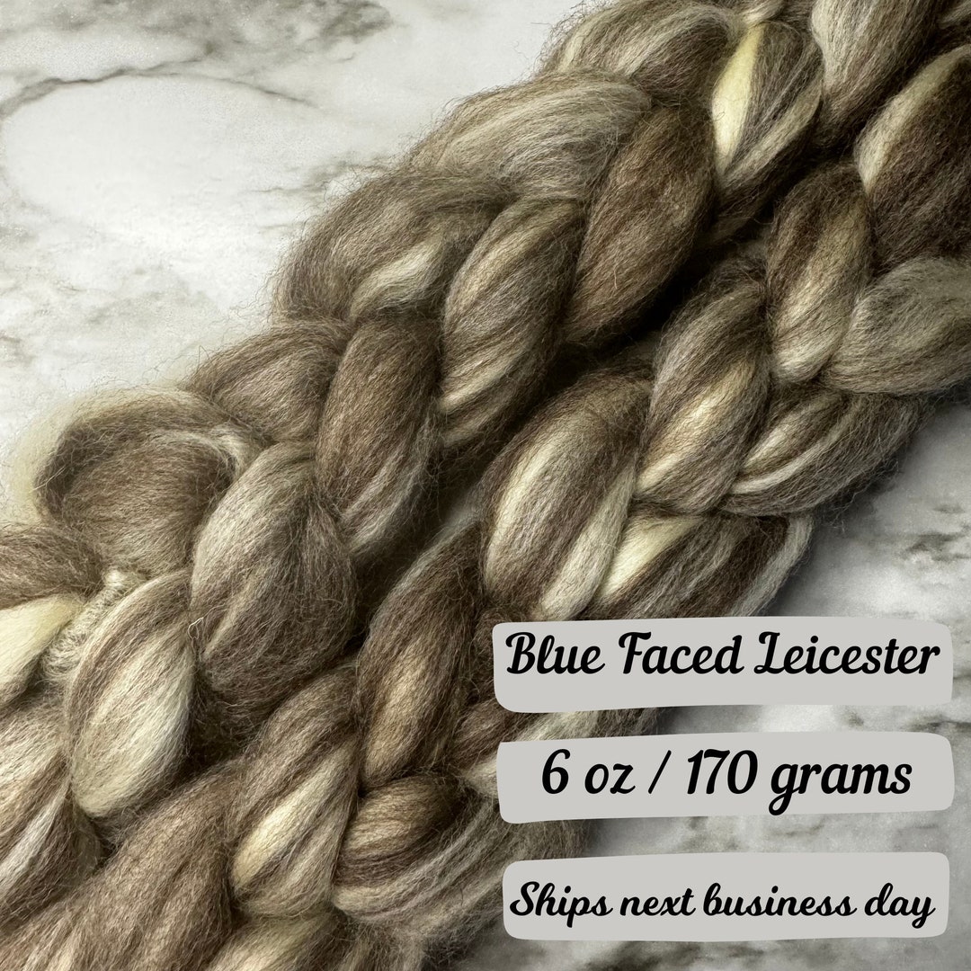BFL Wool Blended All Natural Wool in Natural Colors Combed Top Wool in ...