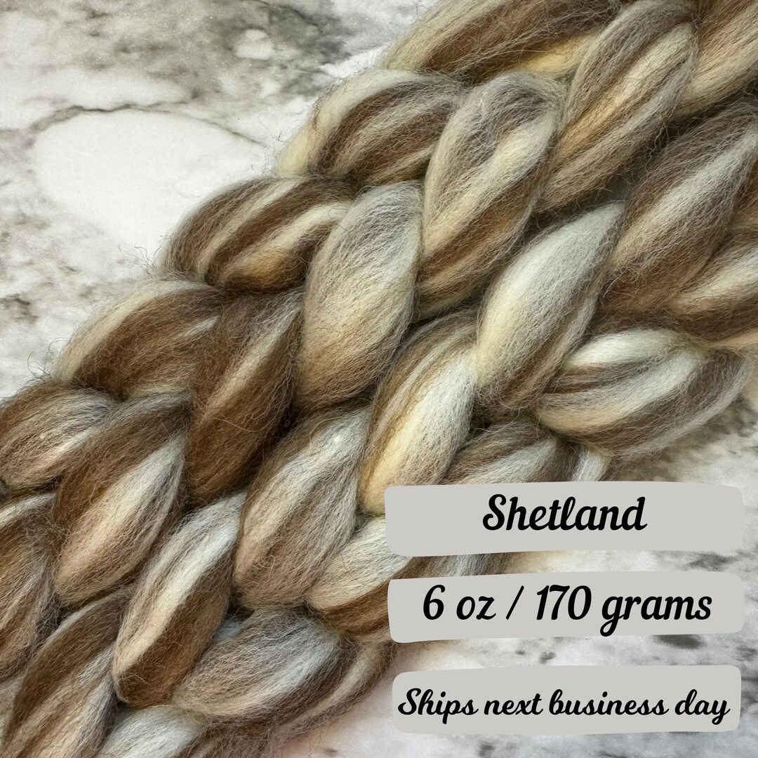 Shetland Wool Blended All Natural Wool in Natural Colors Combed Top ...