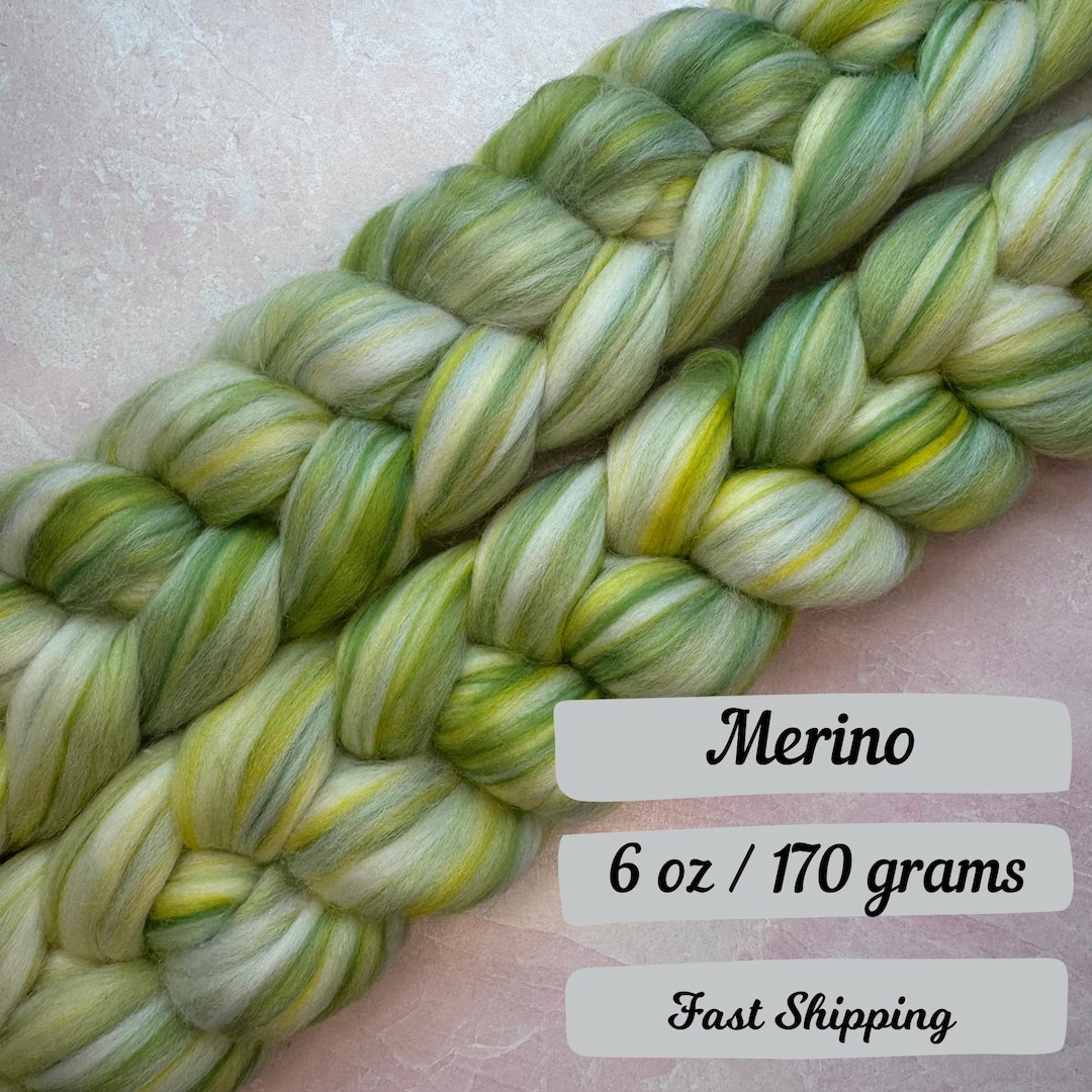 Oops a Daisy Merino Wool Dyed Combed Top Fiber Braid Spinning Fiber ...