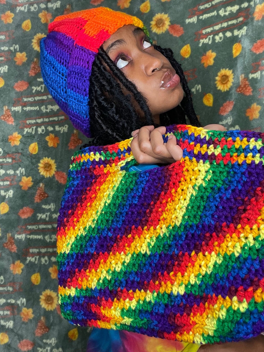 Rainbow Handmade Crochet Hand Bag - Etsy