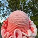 Coral & White Ombré Handmade Crochet Big Ruffle Bucket Hat - Etsy