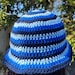 Blue Striped Handmade Crochet Bucket Hat Flare - Etsy
