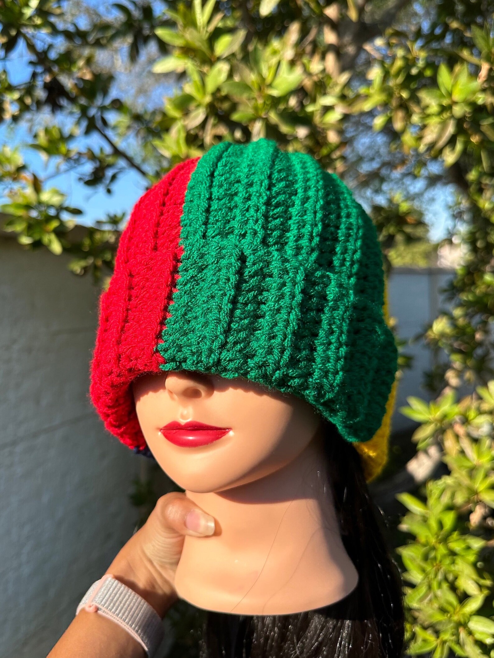 Primary Color Block Handmade Crochet Beanie - Etsy