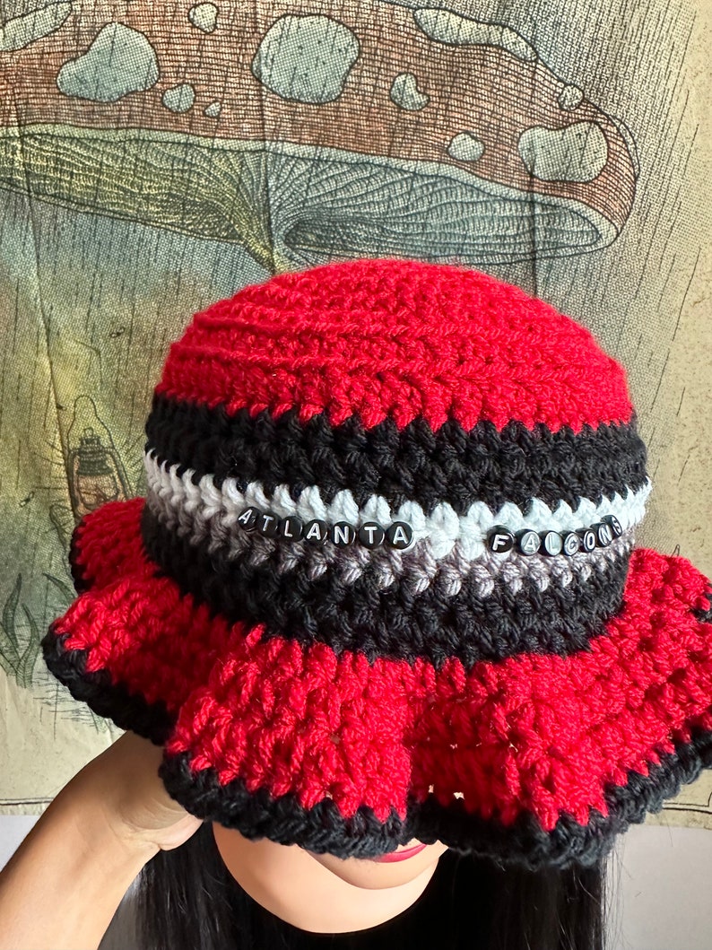 Atlanta Falcons Handmade Crochet Bucket Hat - Etsy