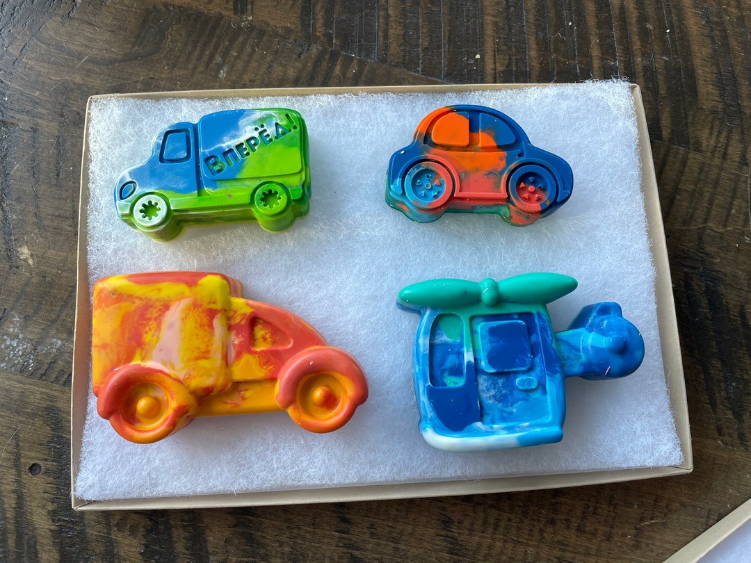 Large Vehicle Crayons - Cars - Trucks - Planes - Gifts for Kids ...