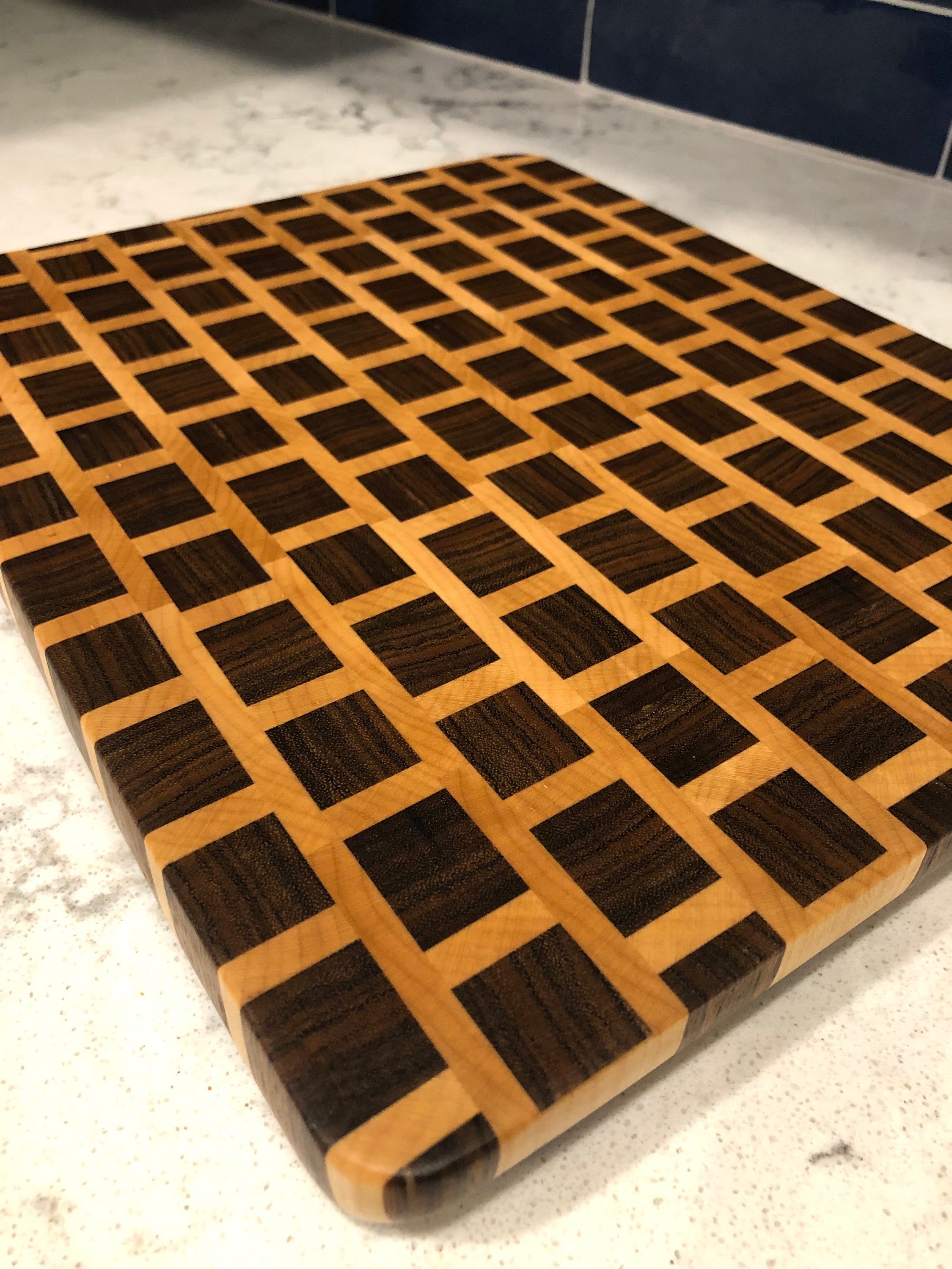 Small End Grain Brick Pattern Cutting Board - Etsy