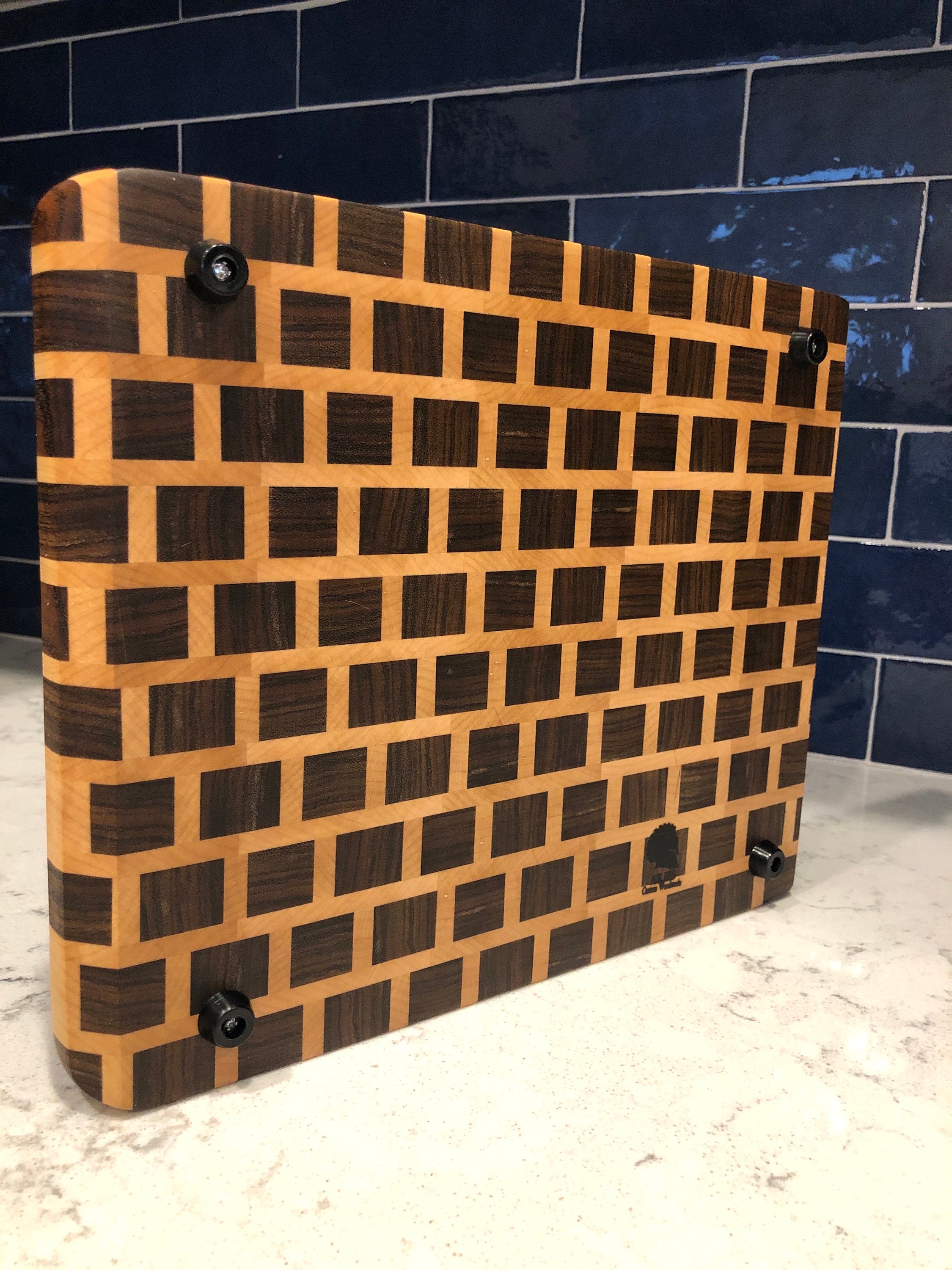 Small End Grain Brick Pattern Cutting Board - Etsy