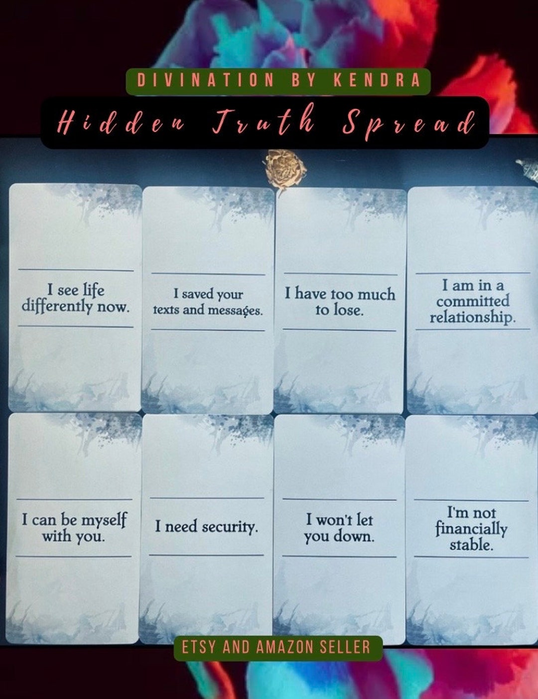 Hidden Truth Oracle Card Spread picture Only - Etsy