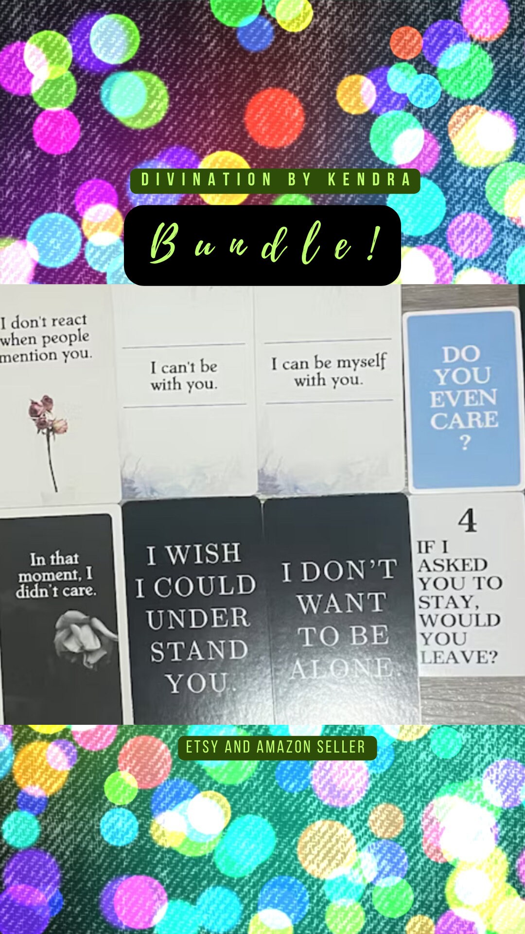Bundle Spread picture of Cards Only - Etsy