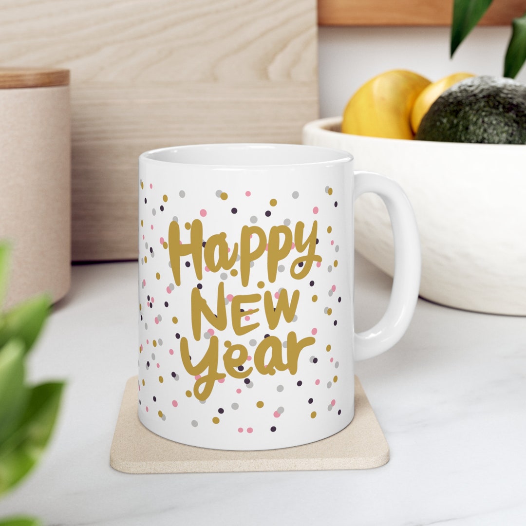 New Years Dots Mug, New Years Mug, New Years Eve Mug, 2024 Mug, Happy ...