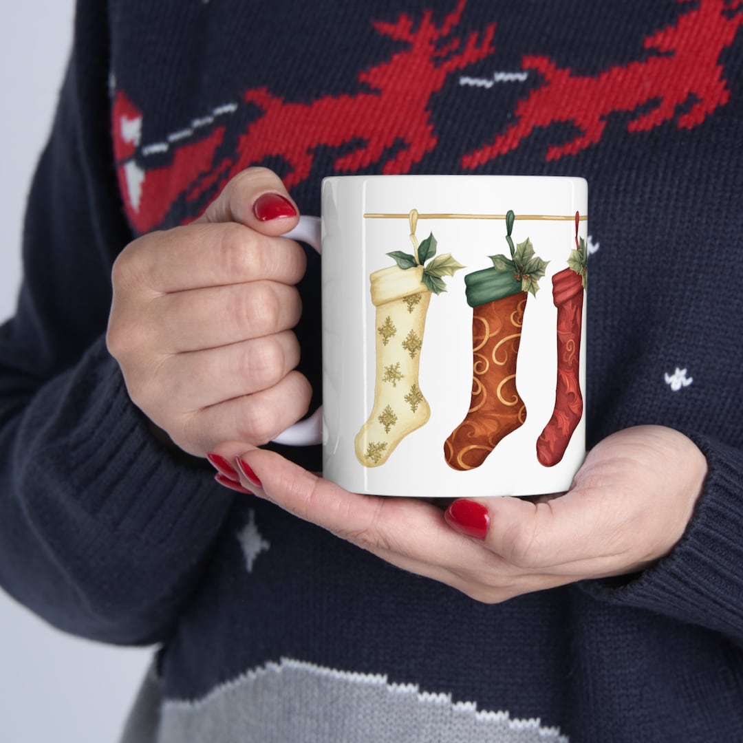 Stockings by the Hearth Christmas Mug, Christmas Coffee Cup, Christmas ...