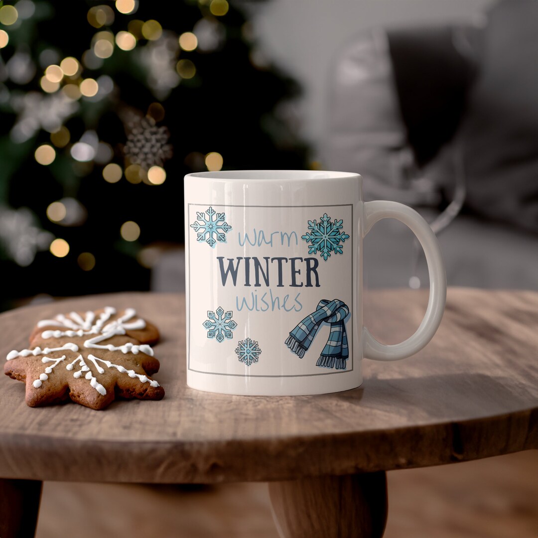 Warm Winter Wishes Mug, Winter Mug, Christmas Mug, Christmas Gift, Hot ...