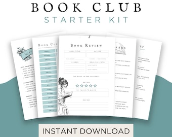 Ultimate Book Club Starter Kit | Digital and Printable Kit | Book Lover ...