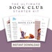 Ultimate Book Club Starter Kit | Digital and Printable Kit | Book Lover ...