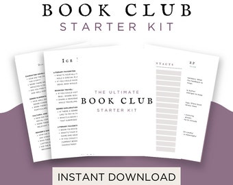 Ultimate Book Club Starter Kit | Digital and Printable Kit | Book Lover ...