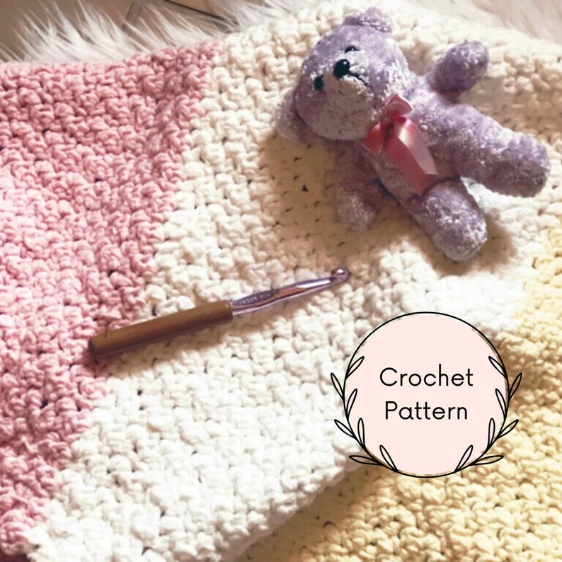 CROCHET PATTERN Bring Home Baby Blanket Beginner Blanket Pattern Beginner Crochet Baby Blanket ...