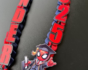 Custom Graduation Lei | Any Color | Any Theme | Ribbon Lei | Graduation ...