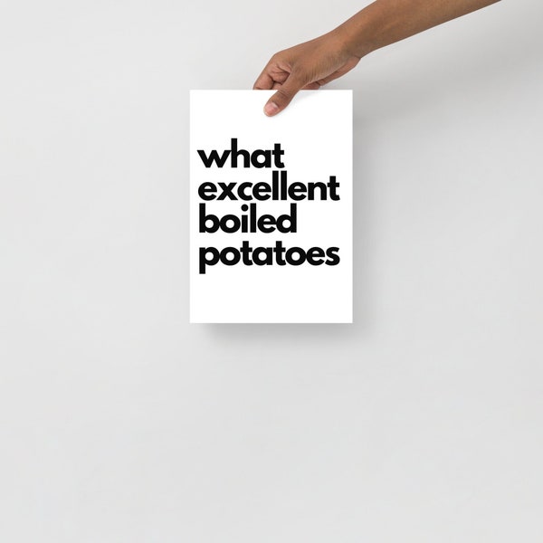 Boiled Potatoes Poster - Etsy