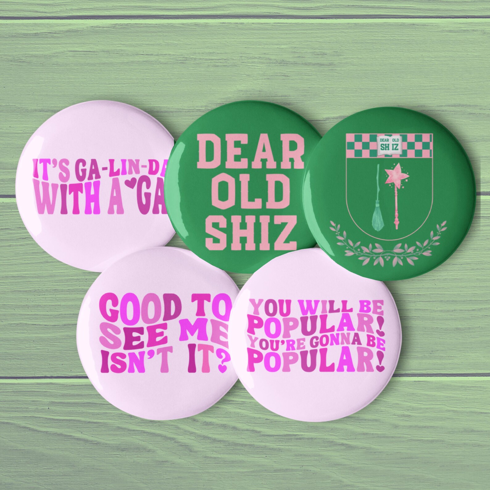 Shiz University Wicked Birthday Gift for Daughter, Button Pin, Wicked Musical Movie Theater ...