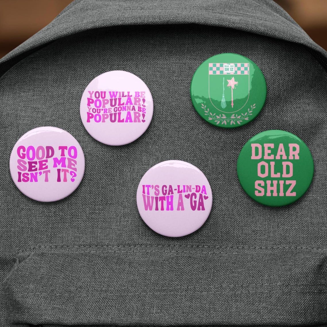 Shiz University Wicked Birthday Gift for Daughter, Button Pin, Wicked Musical Movie Theater ...