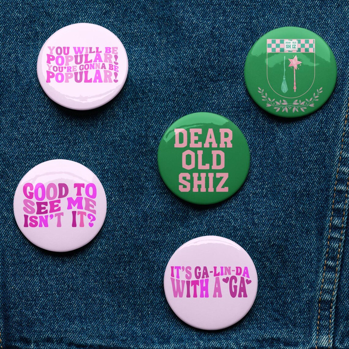 Shiz University Wicked Birthday Gift for Daughter, Button Pin, Wicked ...