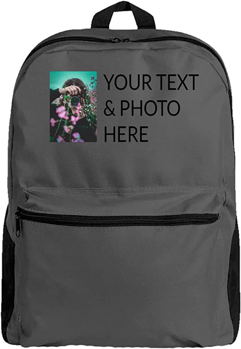Backpack Custom Personalized Text & Photo Backpacks Back to School ...